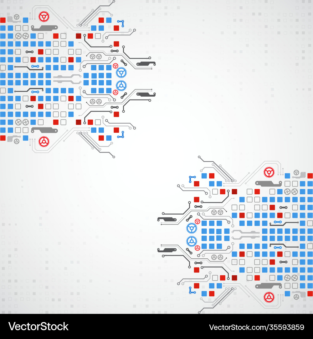 Abstract technology circuit board communication Vector Image