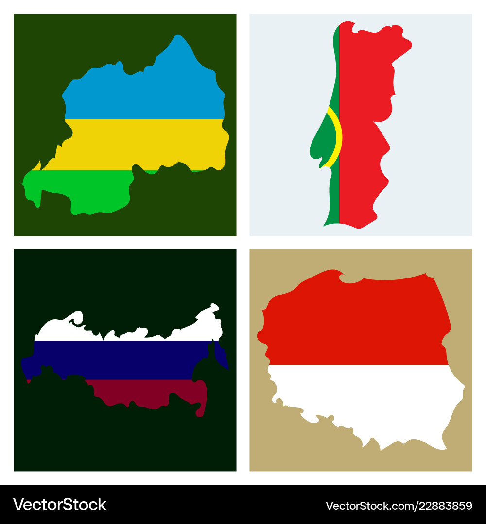 Colorful World Map - Countries Royalty Free Vector Image