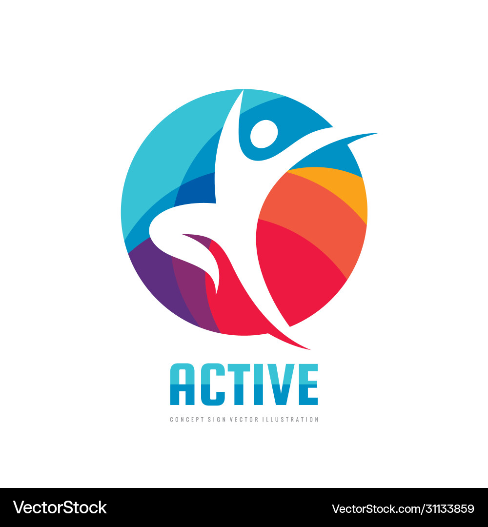 Dynamic Active Logo Template Royalty Free Vector Image