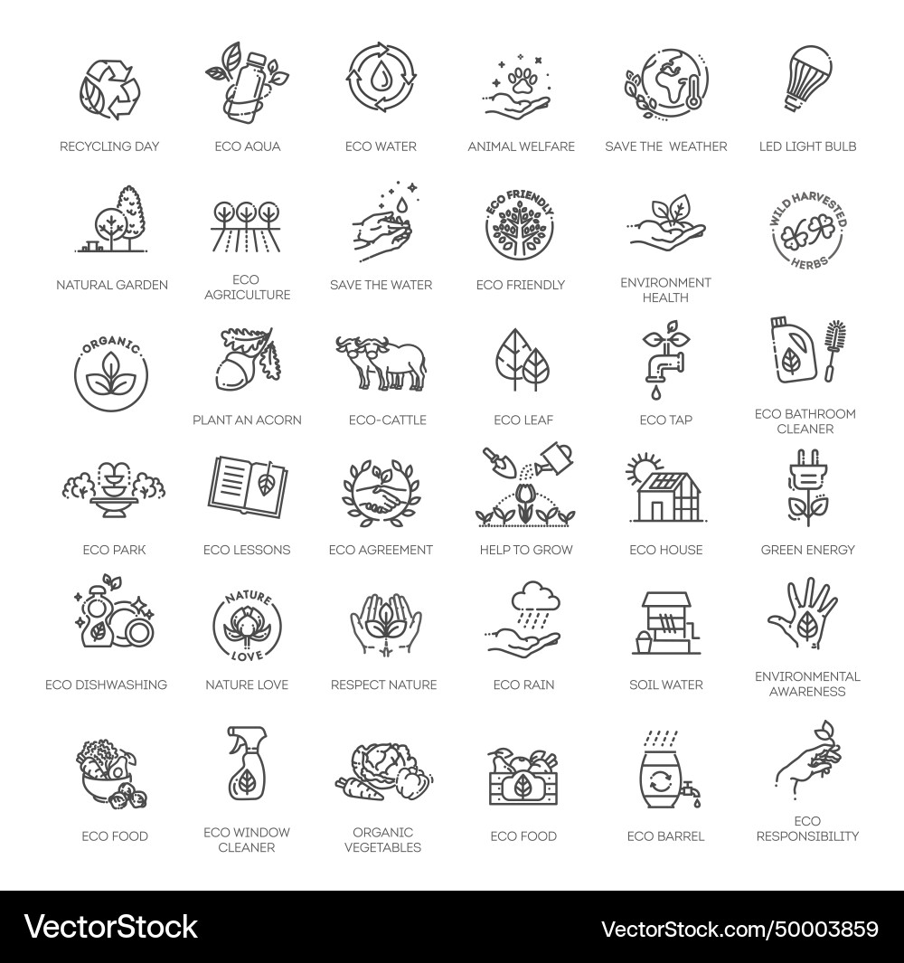 Ecological Icons - Sustainability Pack Royalty Free Vector