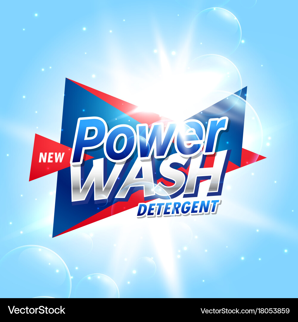 Laundry Powder Detergent Packaging Royalty Free Vector Image