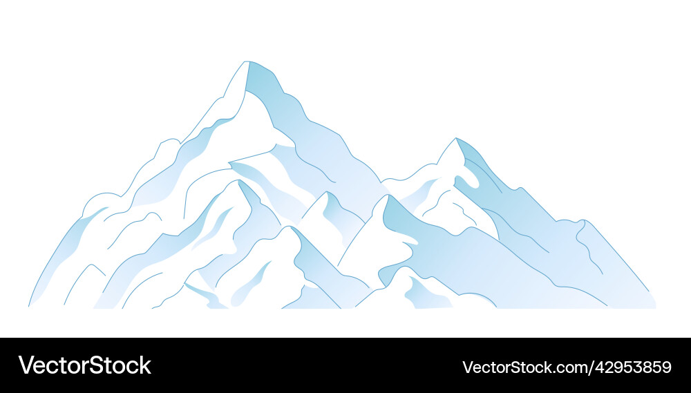 Snowy Mountain Summit Royalty Free Vector Image