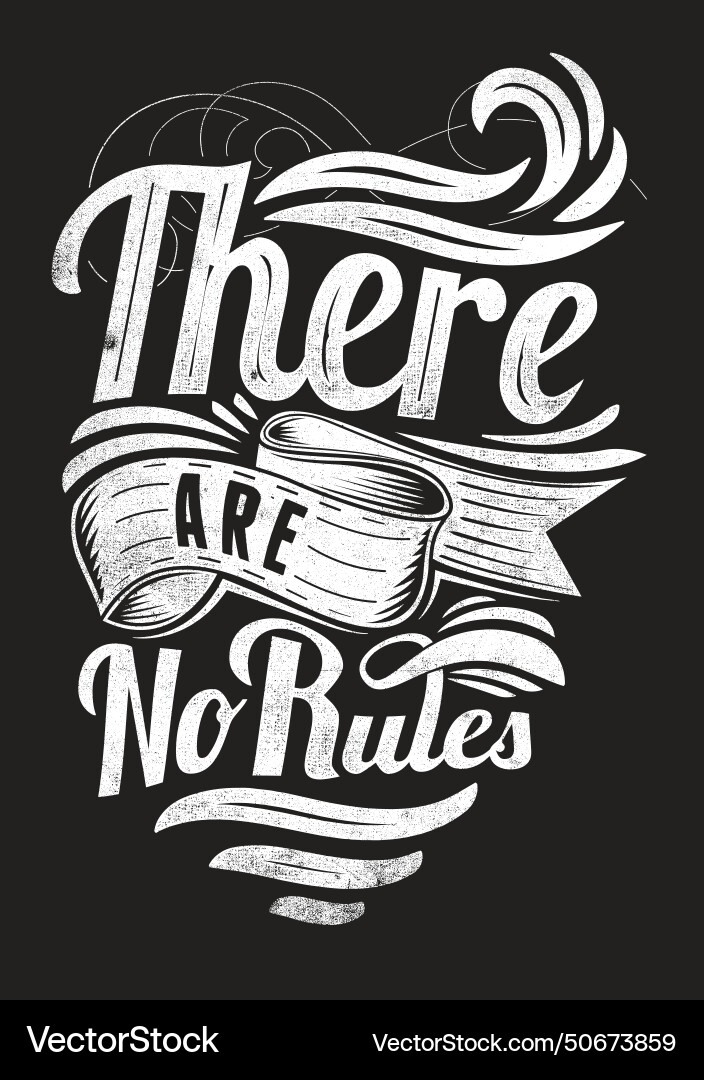 There are no rules typographic art design Vector Image