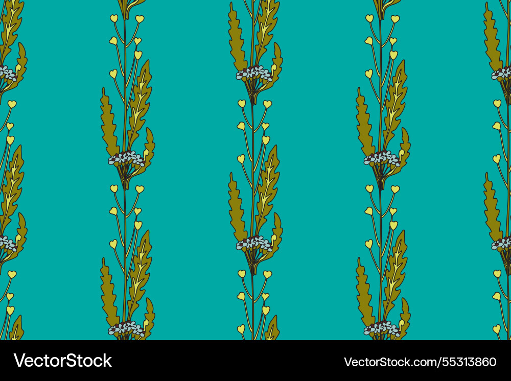 Botanical abstract plant seamless pattern Vector Image