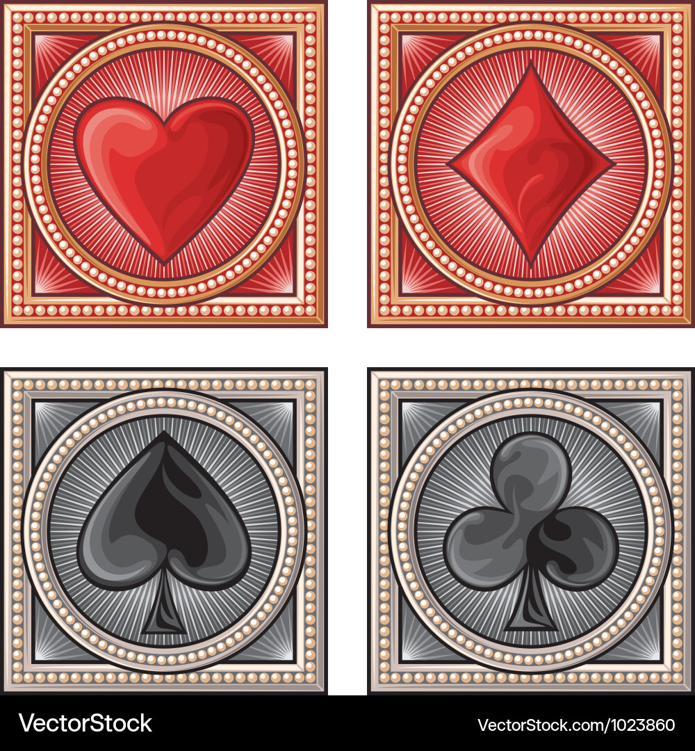 Card suits Royalty Free Vector Image - VectorStock
