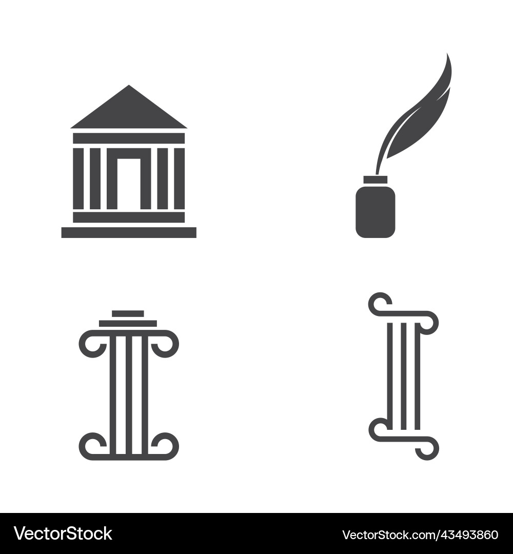 Column logo design Royalty Free Vector Image - VectorStock