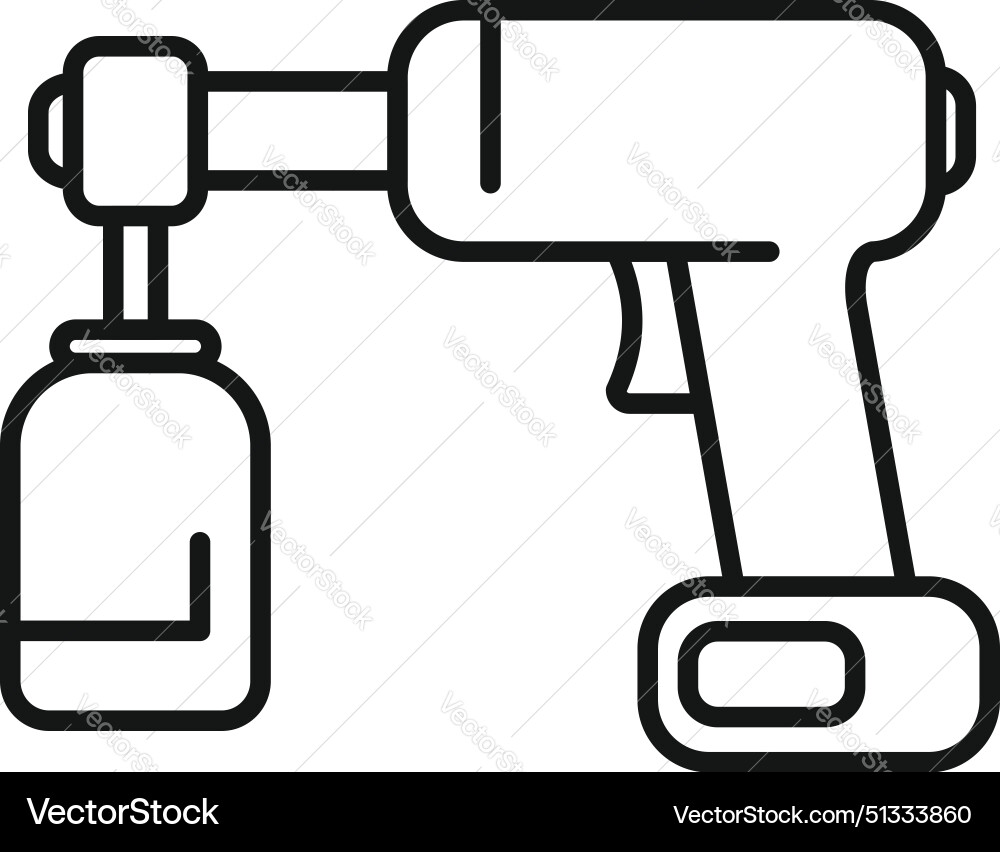 Cordless drill line icon design Royalty Free Vector Image