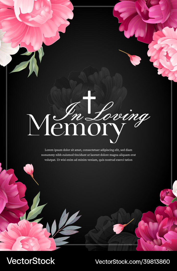 Elegant Remembrance Card Royalty Free Vector Image