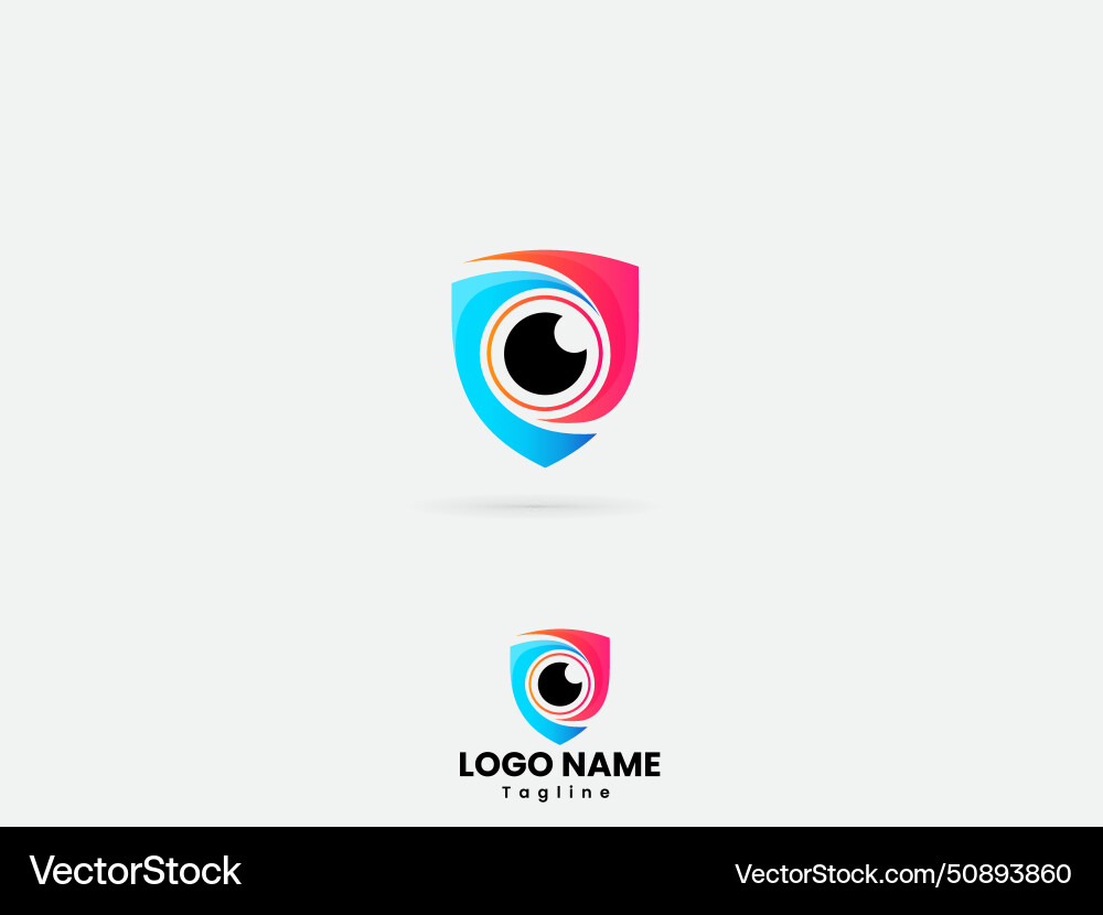 Augenschutz Logo Design sichere Vision Lizenzfreier Vektor