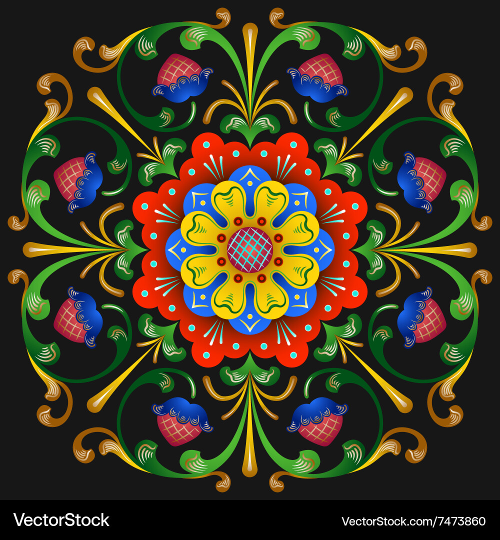 Folk pattern 1 Royalty Free Vector Image - VectorStock