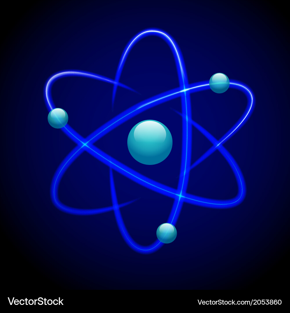Nuclear Structure Model - Blue Royalty Free Vector Image