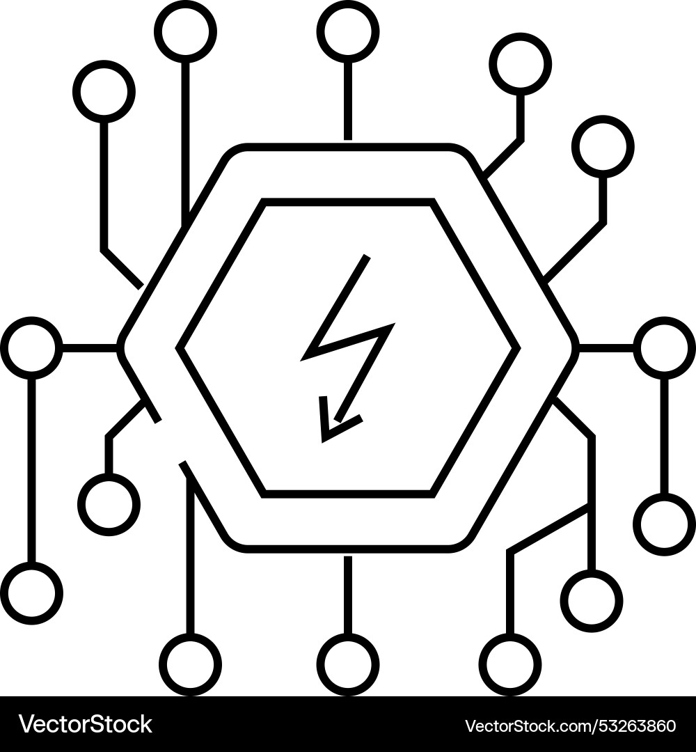 Power distribution electric line icon Royalty Free Vector