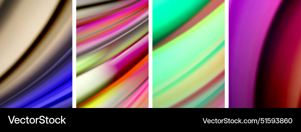 Rainbow style fluid color wave line background Vector Image