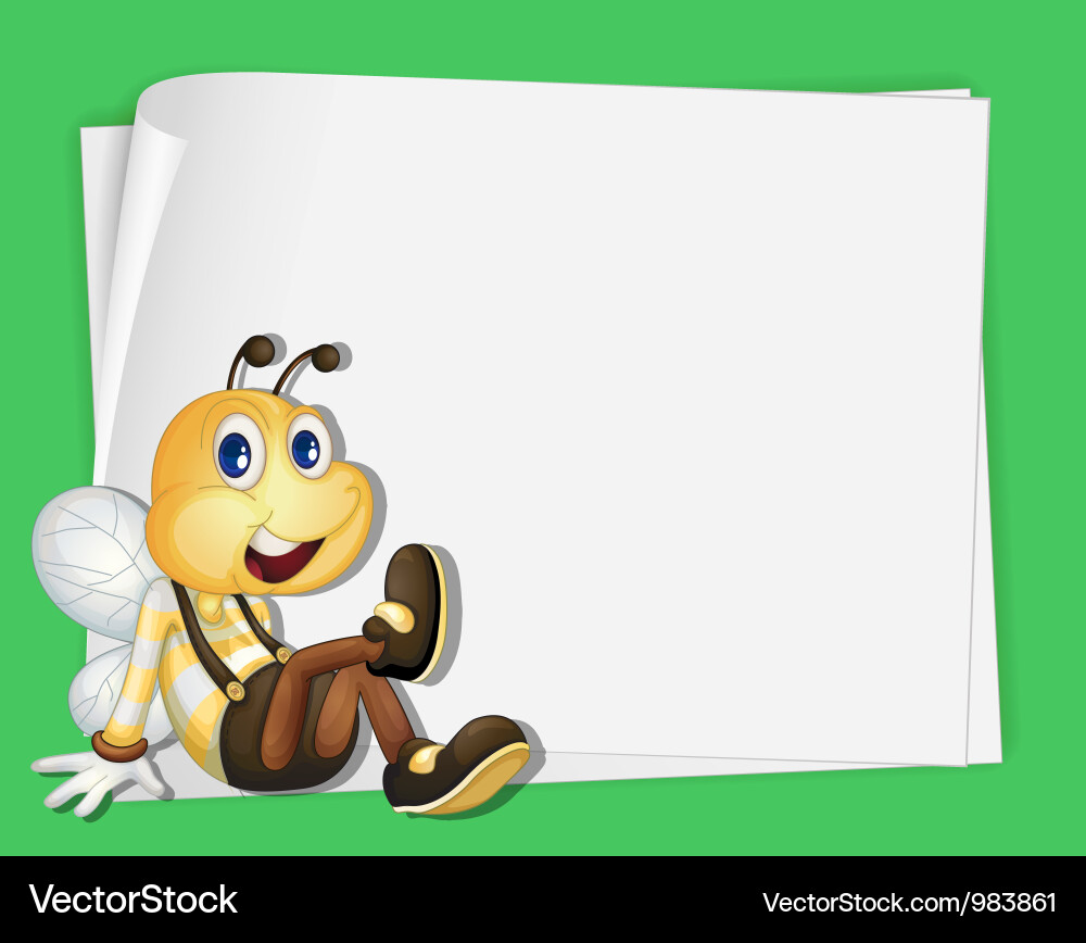 Bee border Royalty Free Vector Image - VectorStock