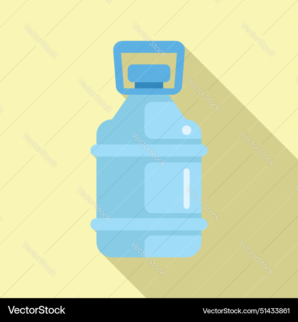 Blue water jug icon on yellow background Vector Image