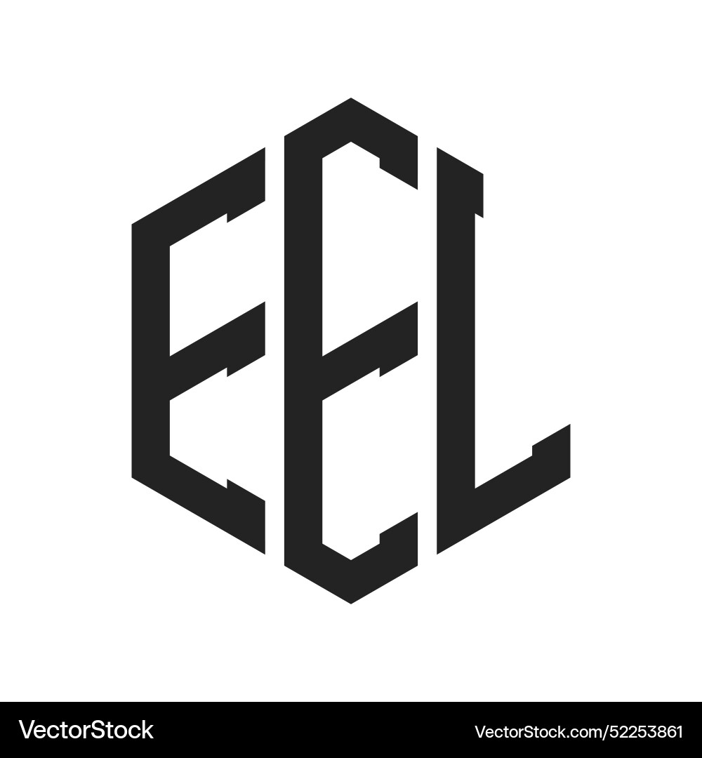 Eel logo design initial letter monogram Royalty Free Vector
