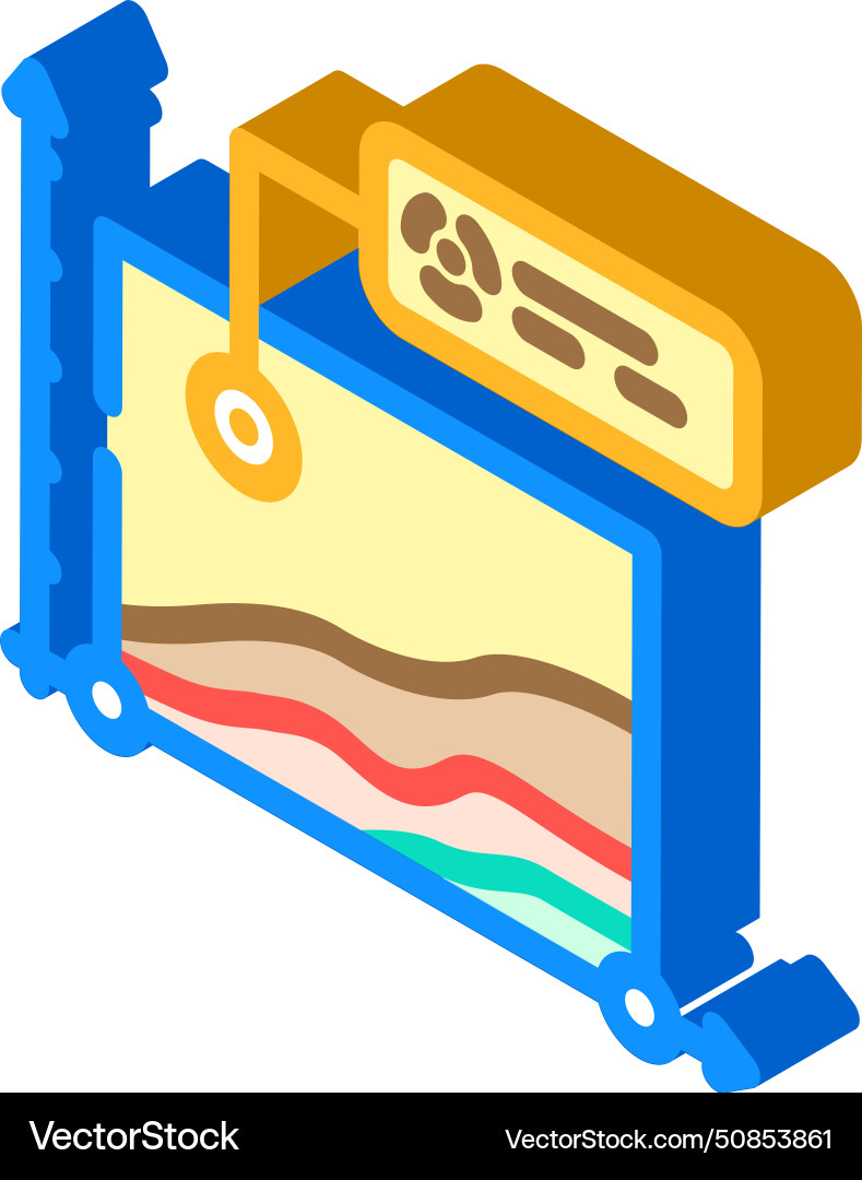Energy efficiency nuclear isometric icon Vector Image