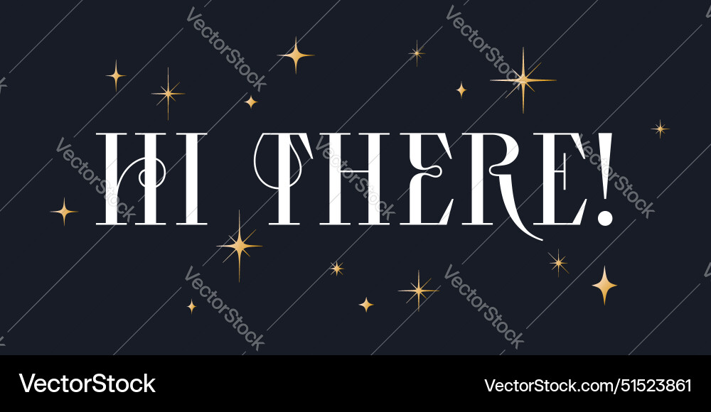 Hi there hello banner poster Royalty Free Vector Image