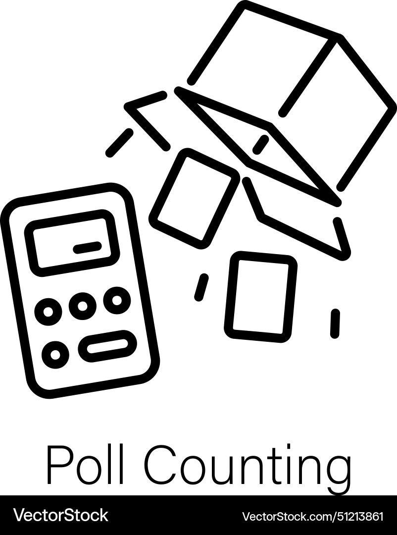 Poll counting Royalty Free Vector Image - VectorStock