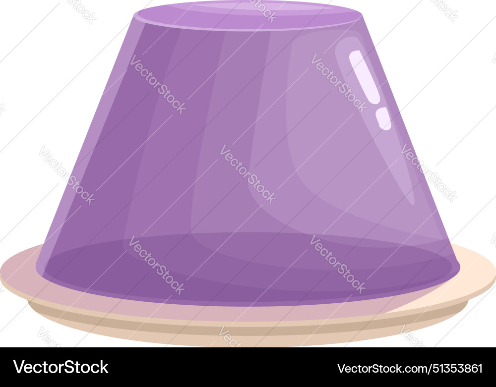 Purple gelatin dessert on white Royalty Free Vector Image