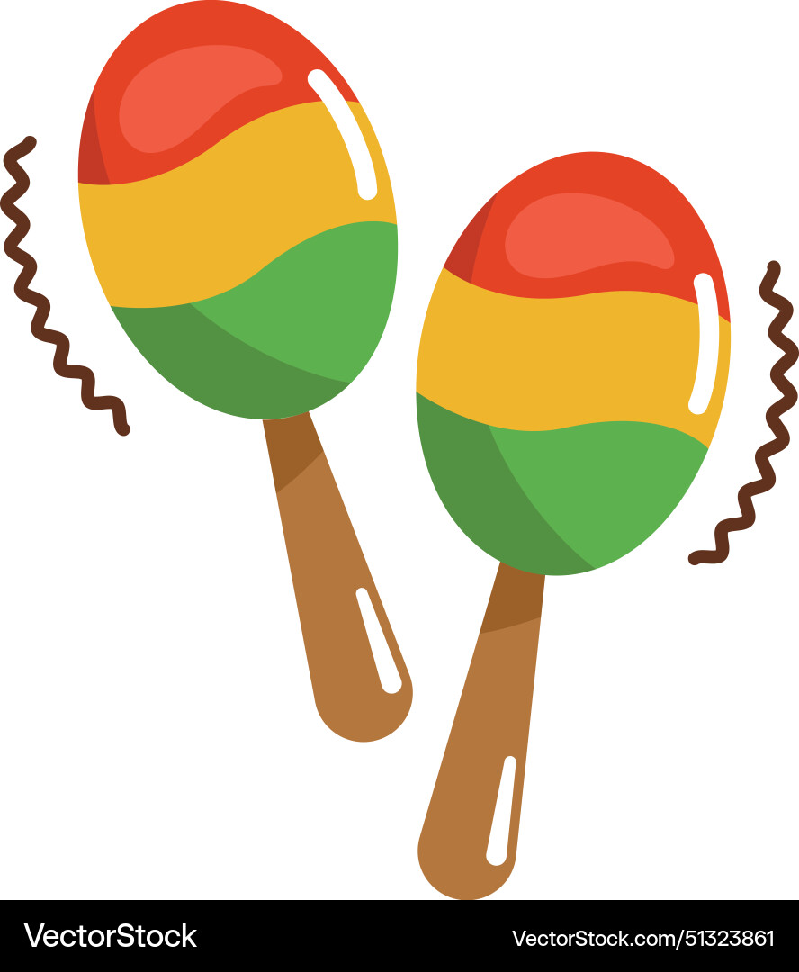 Reggae maracas music Royalty Free Vector Image