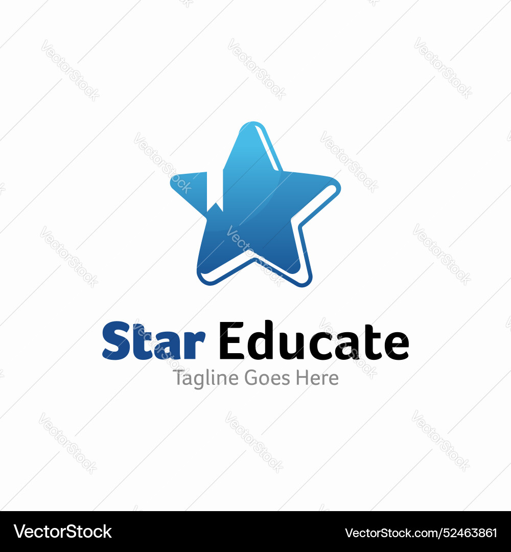 Star education logo design concept science Vector Image