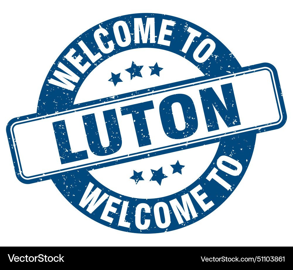 Welcome to luton stamp round sign Royalty Free Vector Image