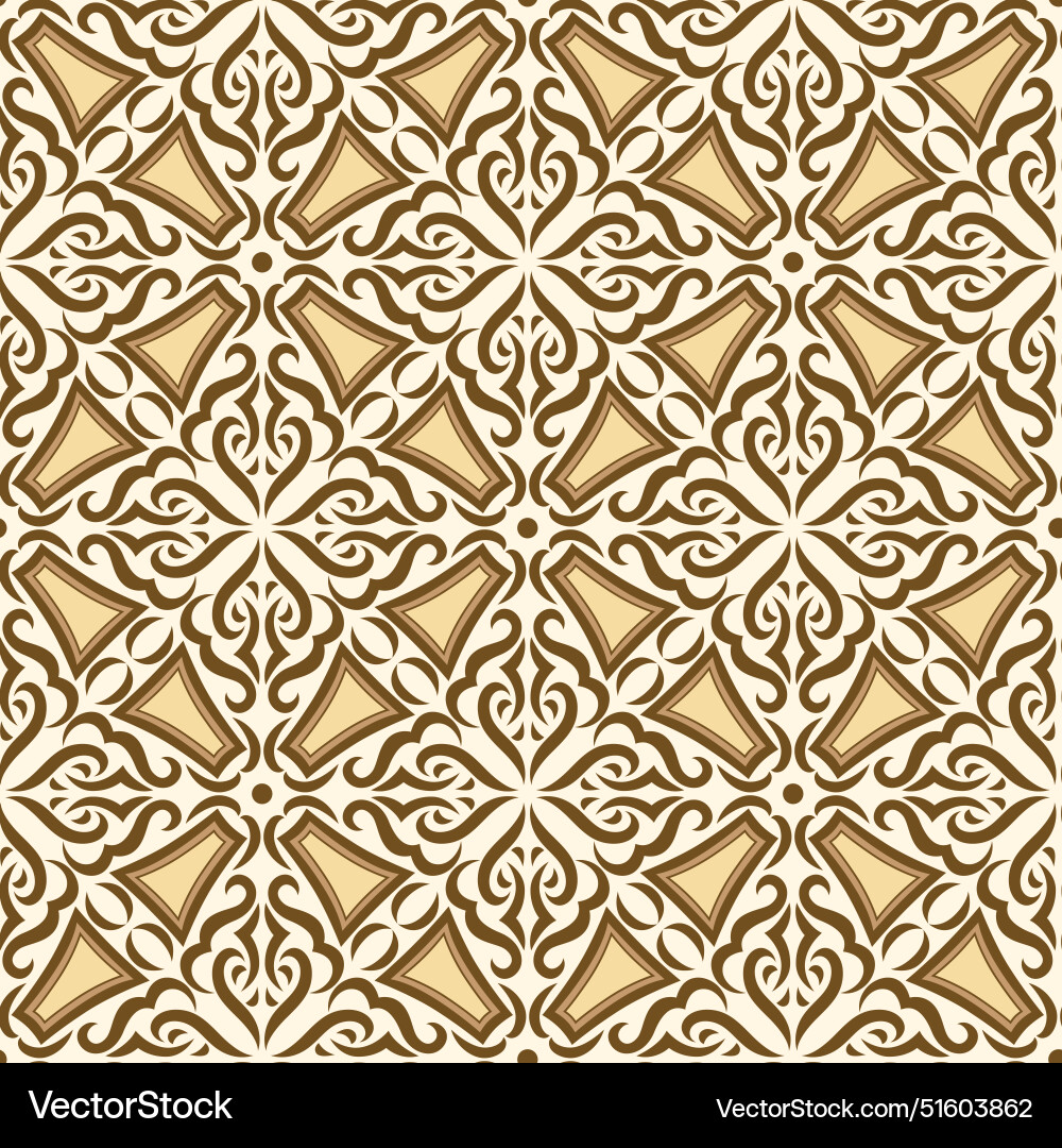 Arabic ceramic tile pattern traditional eastern Vector Image