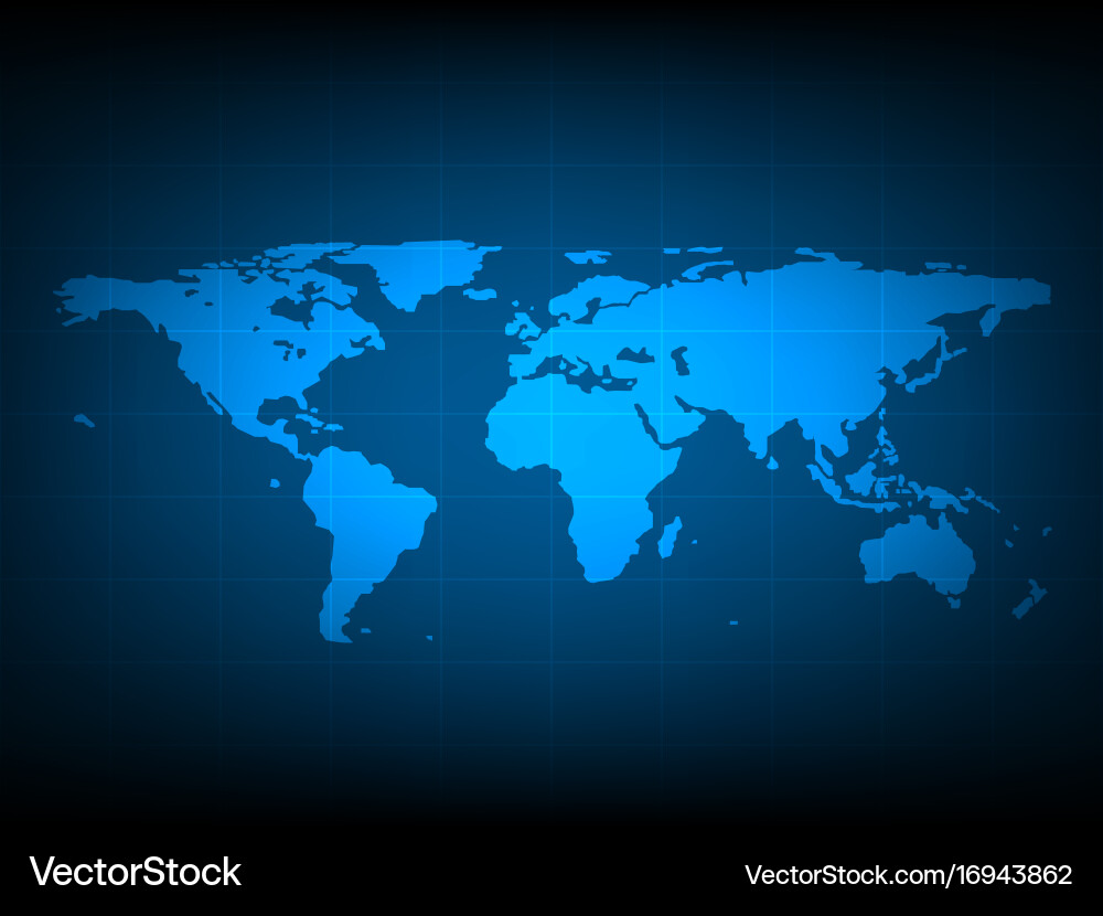 Blue World Technology Background Royalty Free Vector Image