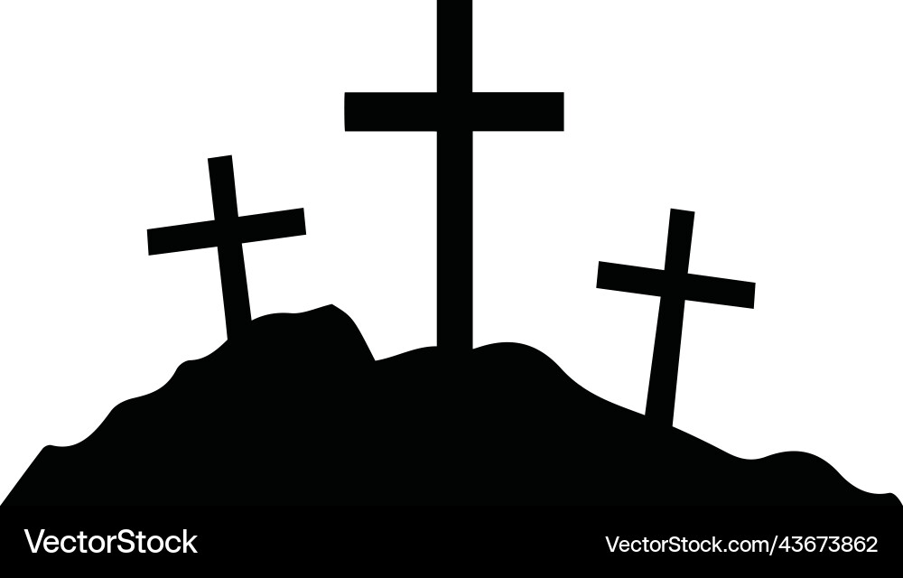 Calvary Cross Symbol Royalty Free Vector Image