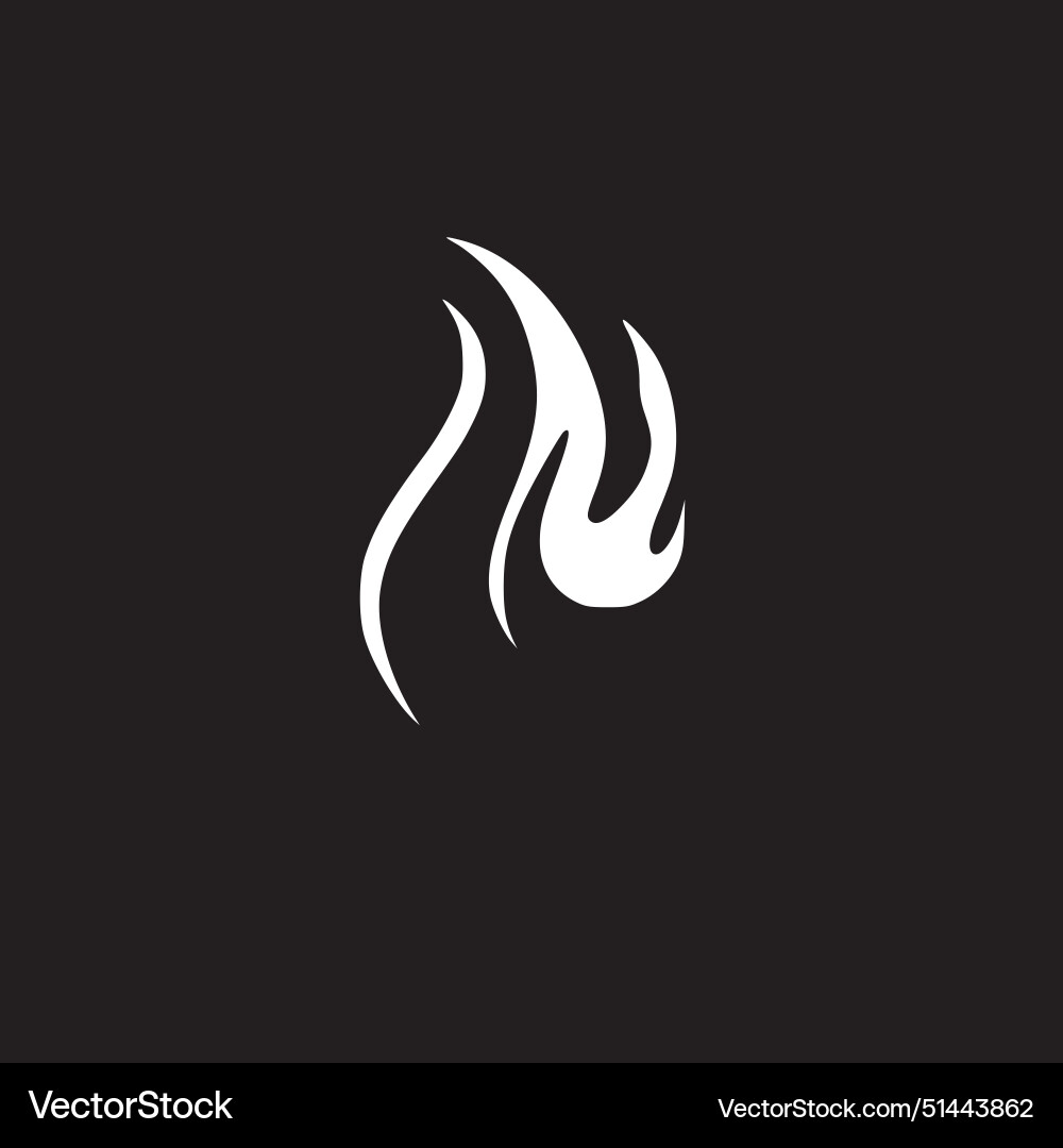 Fire - minimalist and flat logo Royalty Free Vector Image