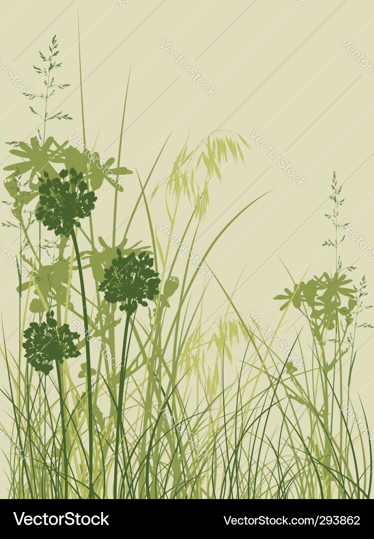 Floral Meadow Background Royalty Free Vector Image