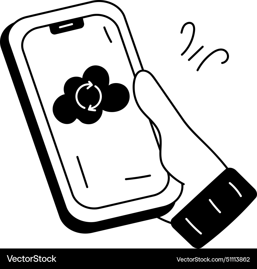 Mobile sync Royalty Free Vector Image - VectorStock