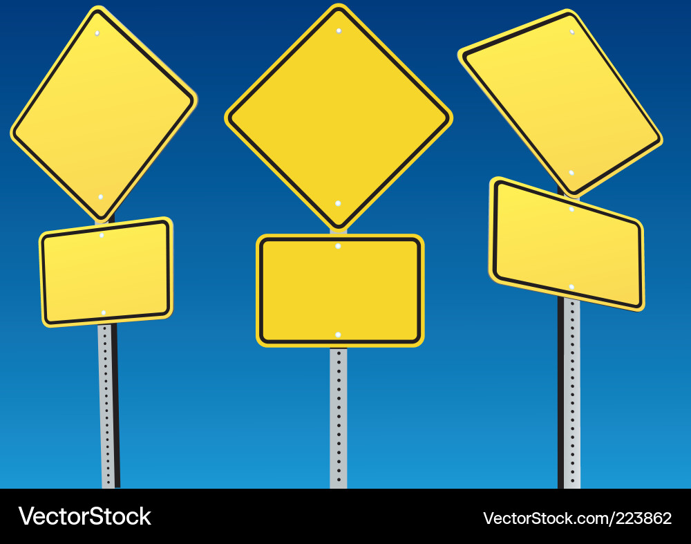 Road sign Royalty Free Vector Image - VectorStock