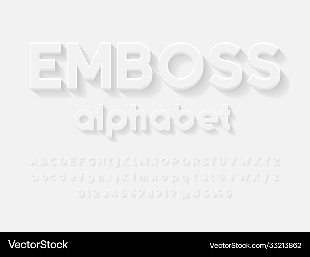 Shadow font Royalty Free Vector Image - VectorStock