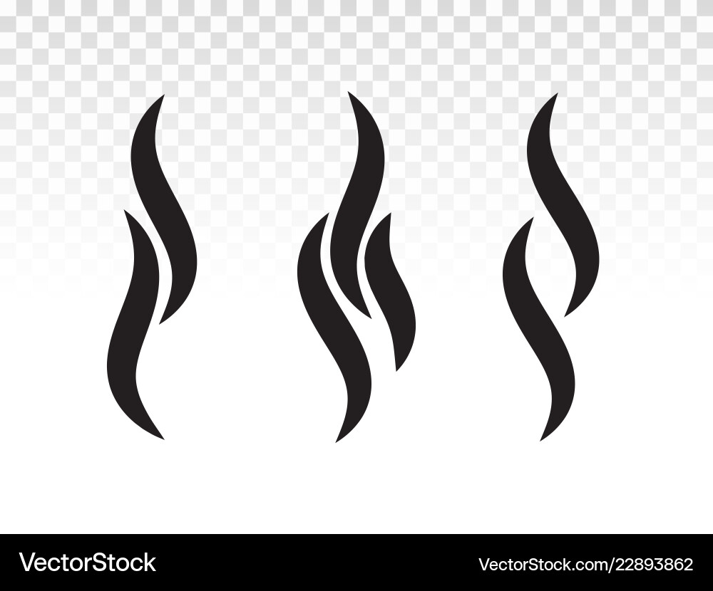 Smoke or steam flame shape for logo icon design Vector Image