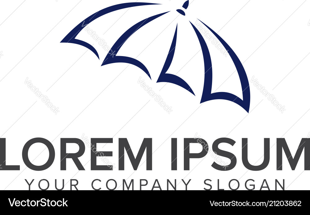 Umbrella logo design concept template Royalty Free Vector