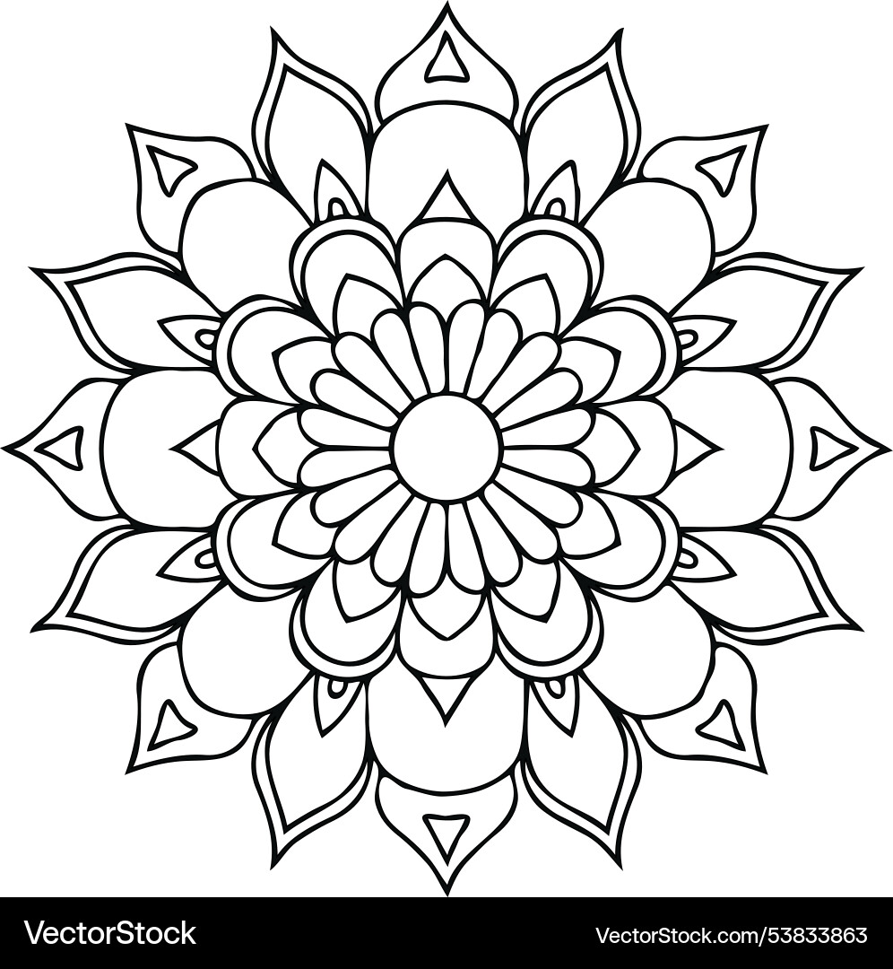 A minimalist mandala Royalty Free Vector Image