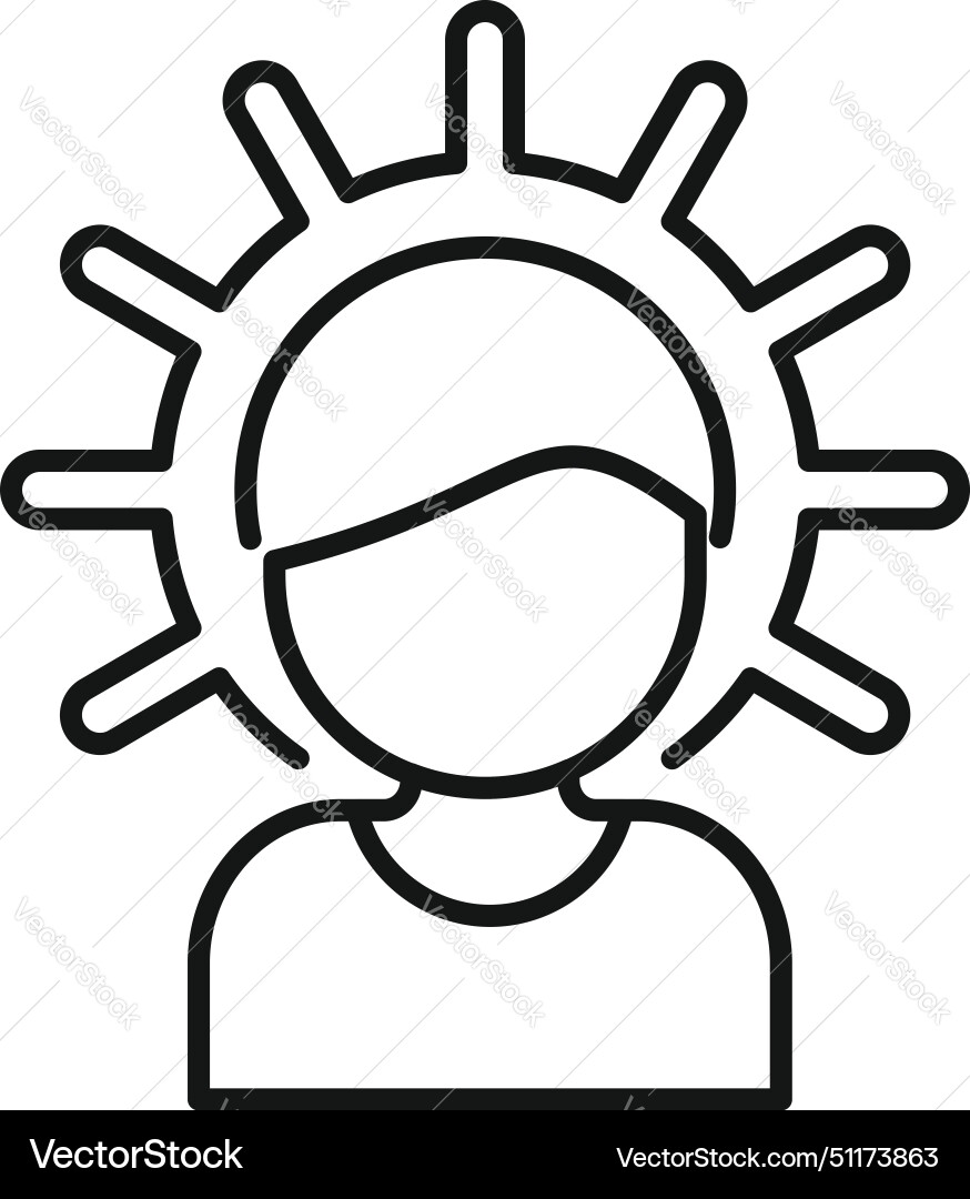 Blessed person icon outline prayer Royalty Free Vector Image