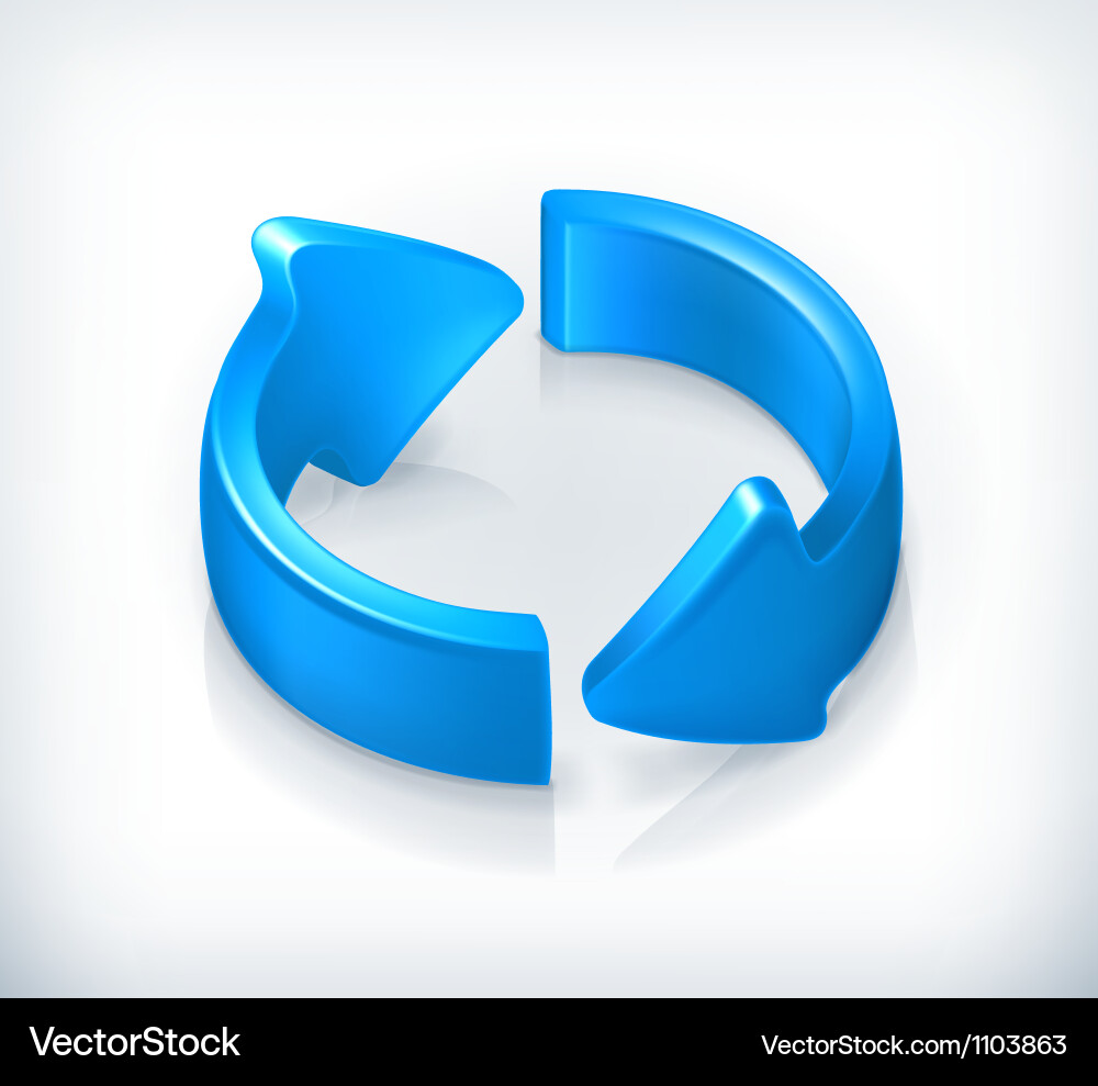 Blue cycle arrows Royalty Free Vector Image - VectorStock
