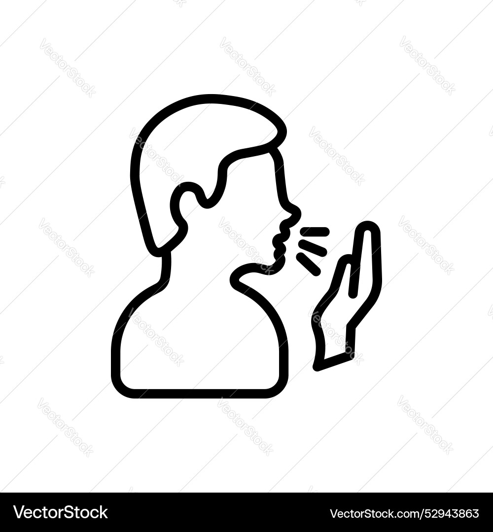Cough icon Royalty Free Vector Image - VectorStock