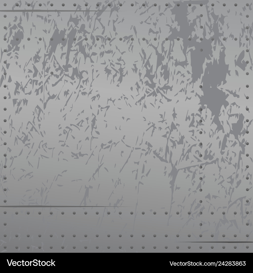 Distressed metal with rivets and scratches Vector Image
