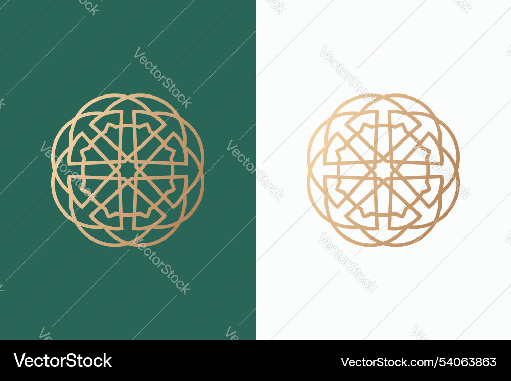Elegant geometric islamic logo pattern ornament Vector Image