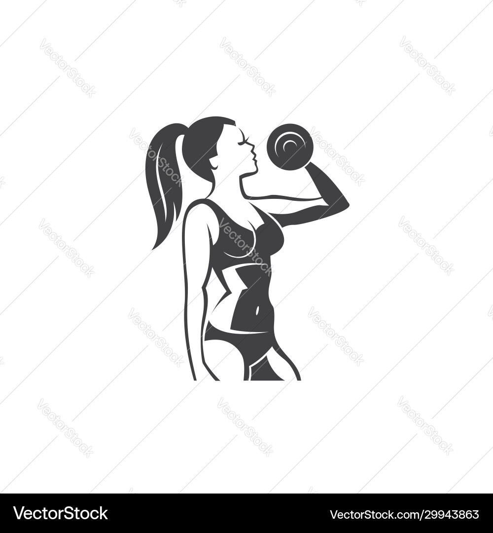 Female bodybuilder Royalty Free Vector Image - VectorStock