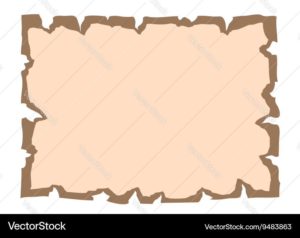 Parchment old paper empty cartoon banner Vector Image
