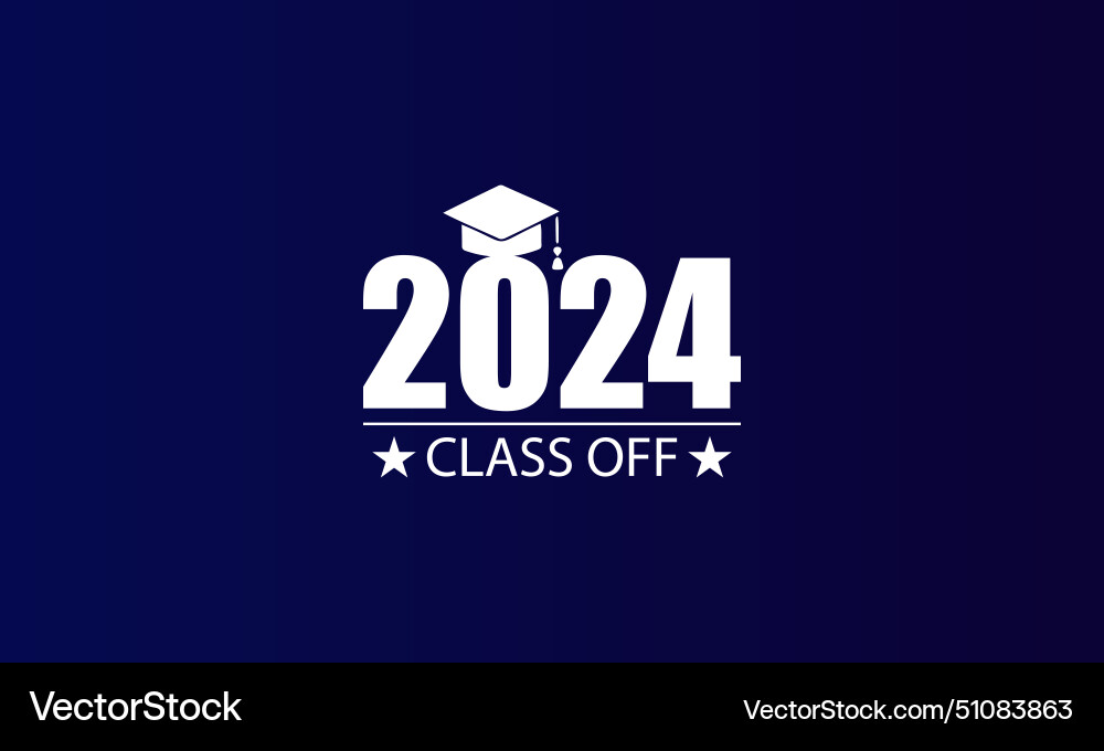 Sending congratulation to the class of 2024 Vector Image