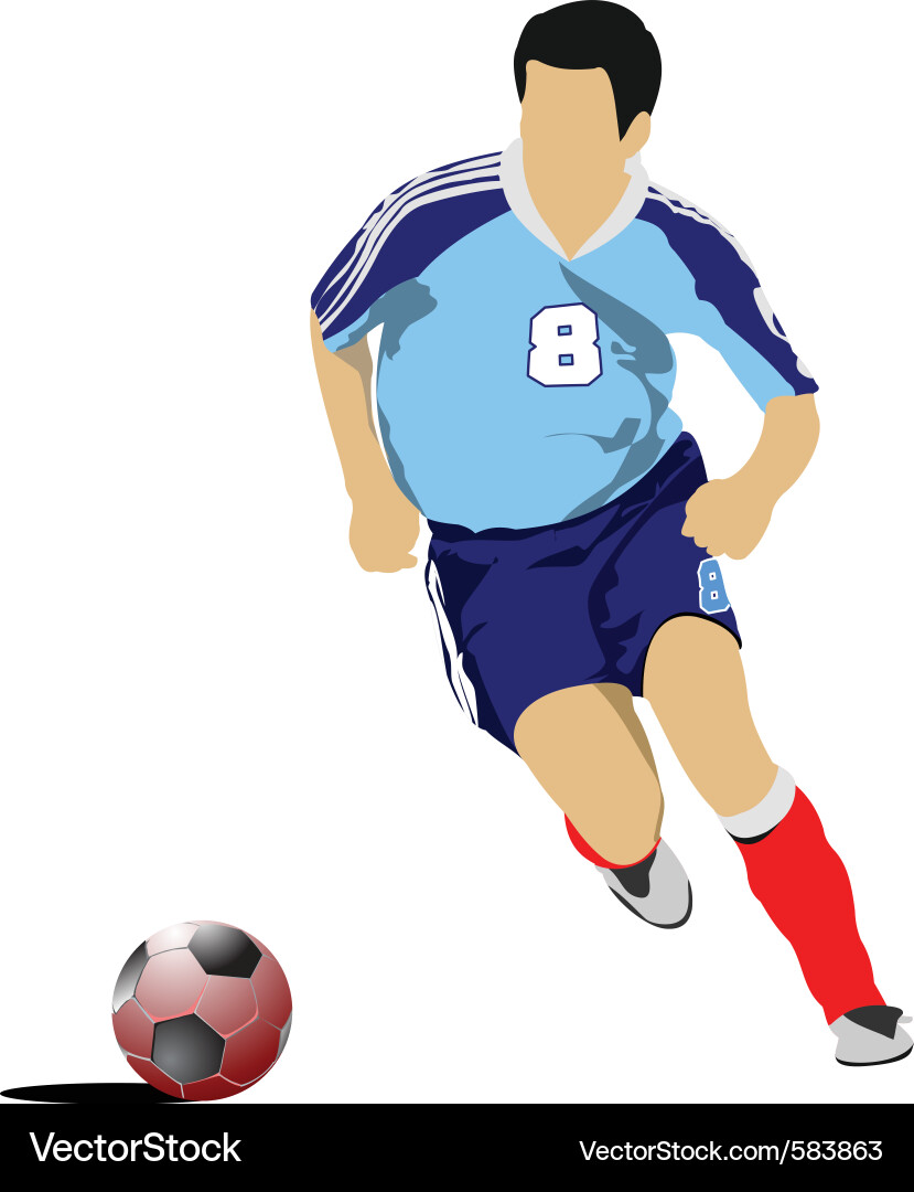 Soccer player Royalty Free Vector Image - VectorStock