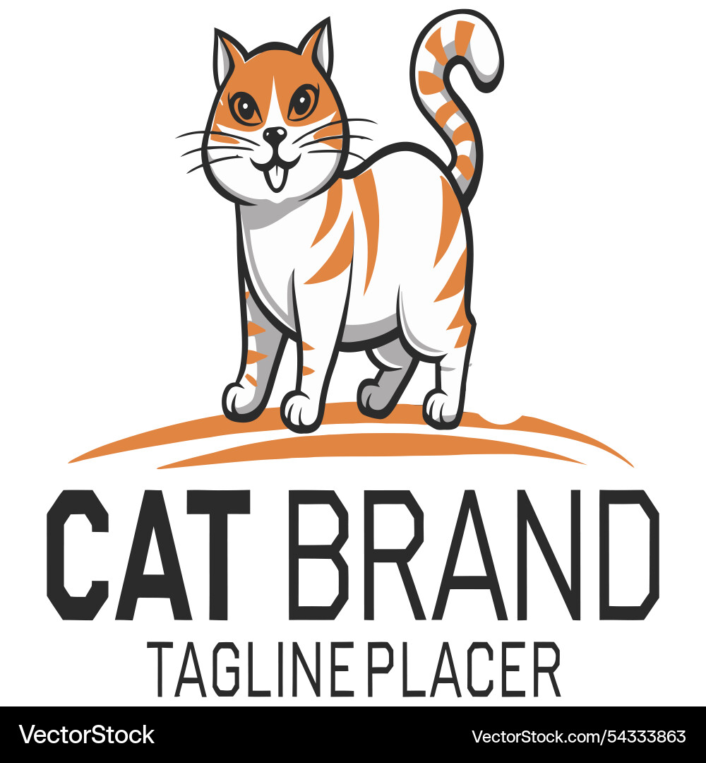 Versatile cat logo for any industry Royalty Free Vector