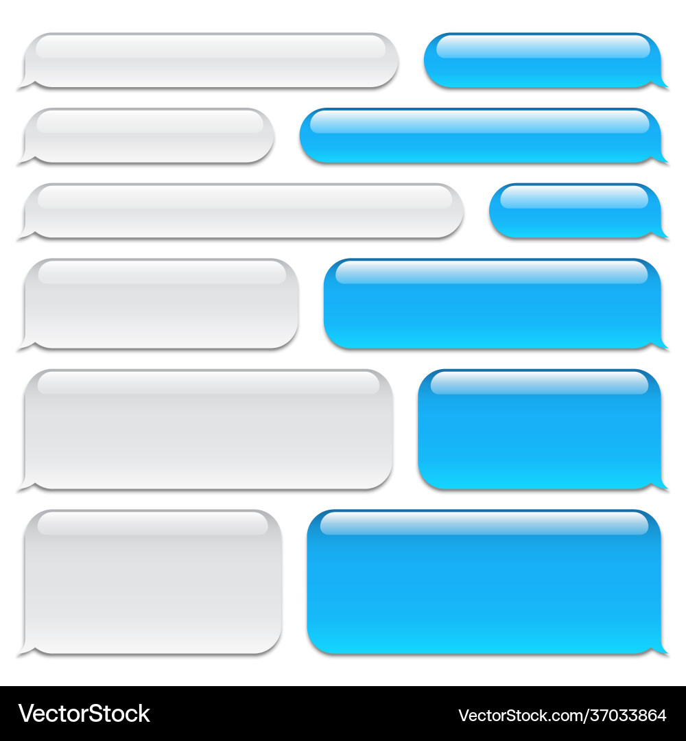 Blank message bubbles chat or messenger Royalty Free Vector