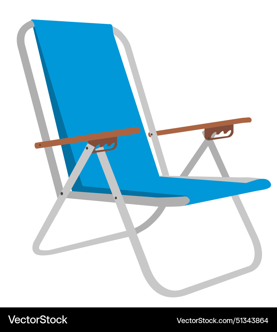 Folding chair on white background Royalty Free Vector Image